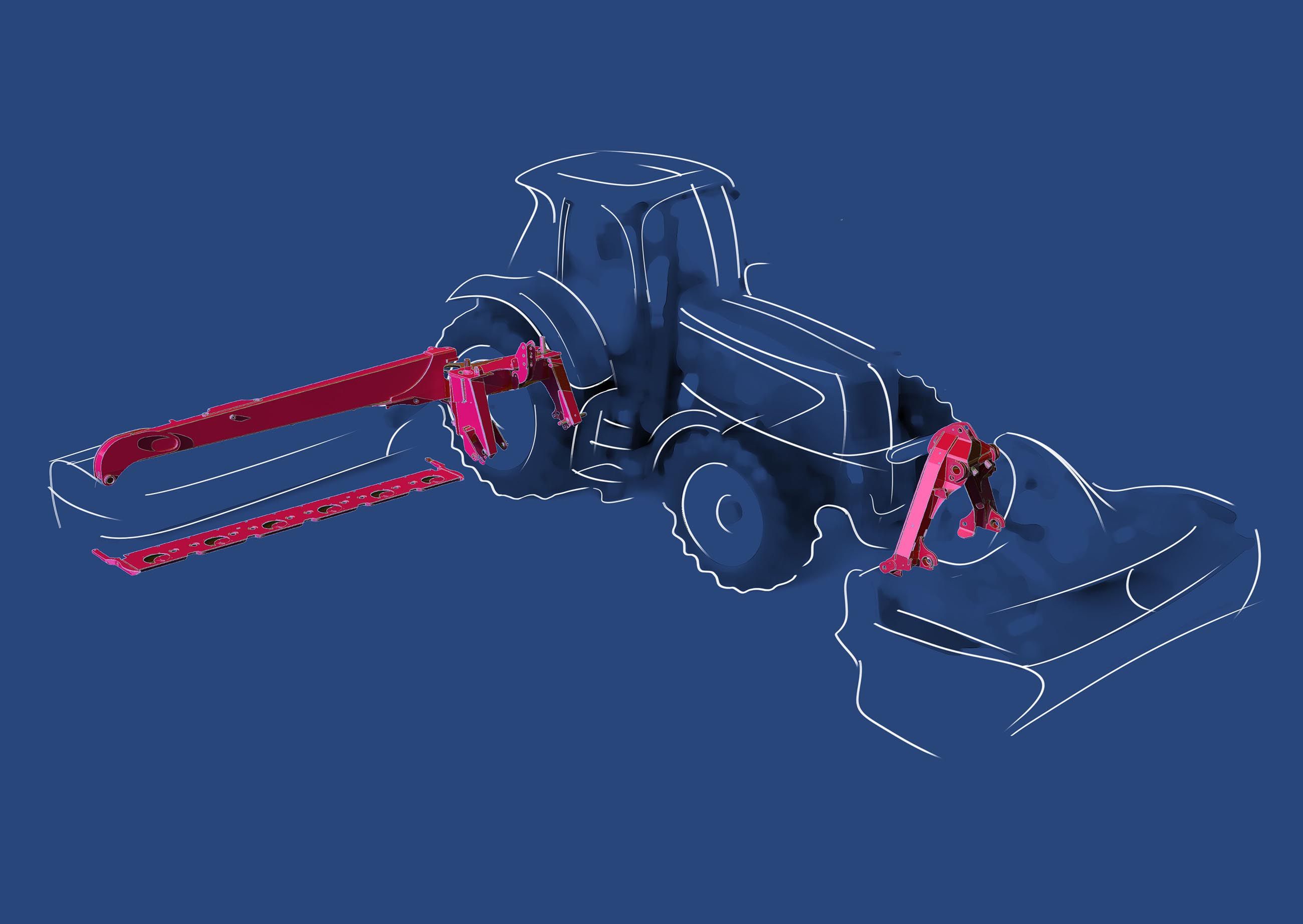 Rear 3 Point Frames, Cutter Bar Arms, Cutter Bars, Front 3 Point Frames
